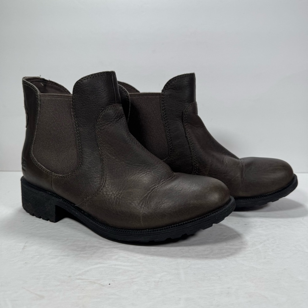 Ugg Green Leather Bonham Iii Waterproof Chelsea Boots… - Gem